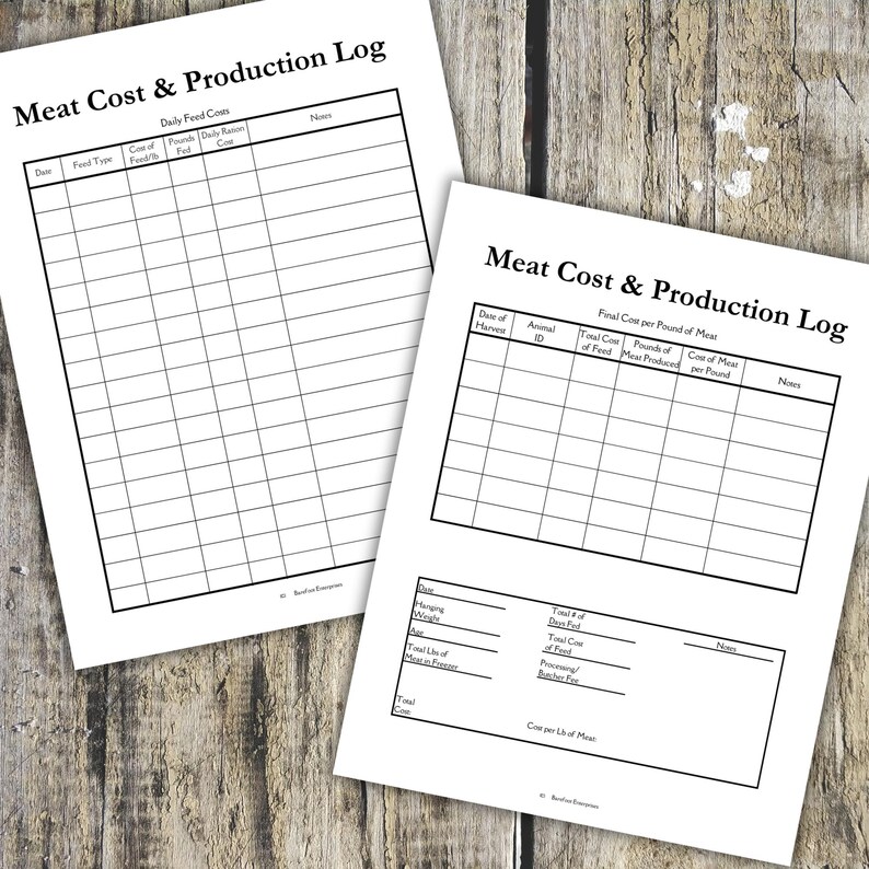 Goat Breeding Logs, Printable Livestock Planner, Dairy Goat Records ...