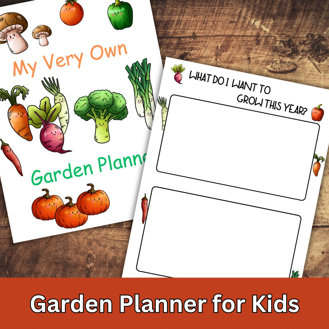 Kids Garden Planner, Homeschool Project, Homesteading Children, Digital ...