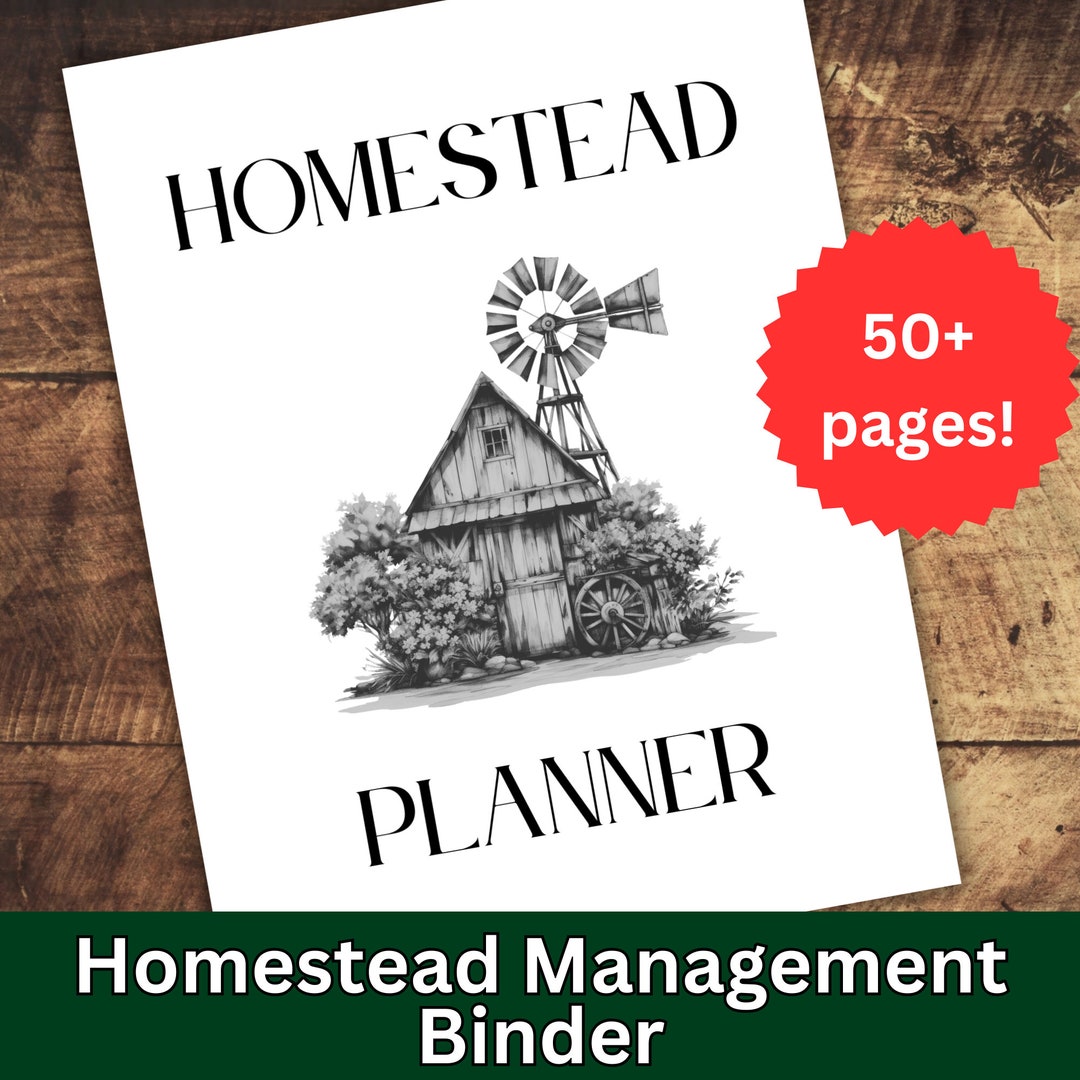 Printable Homestead Planner, Household & Financial Tracking, Livestock ...