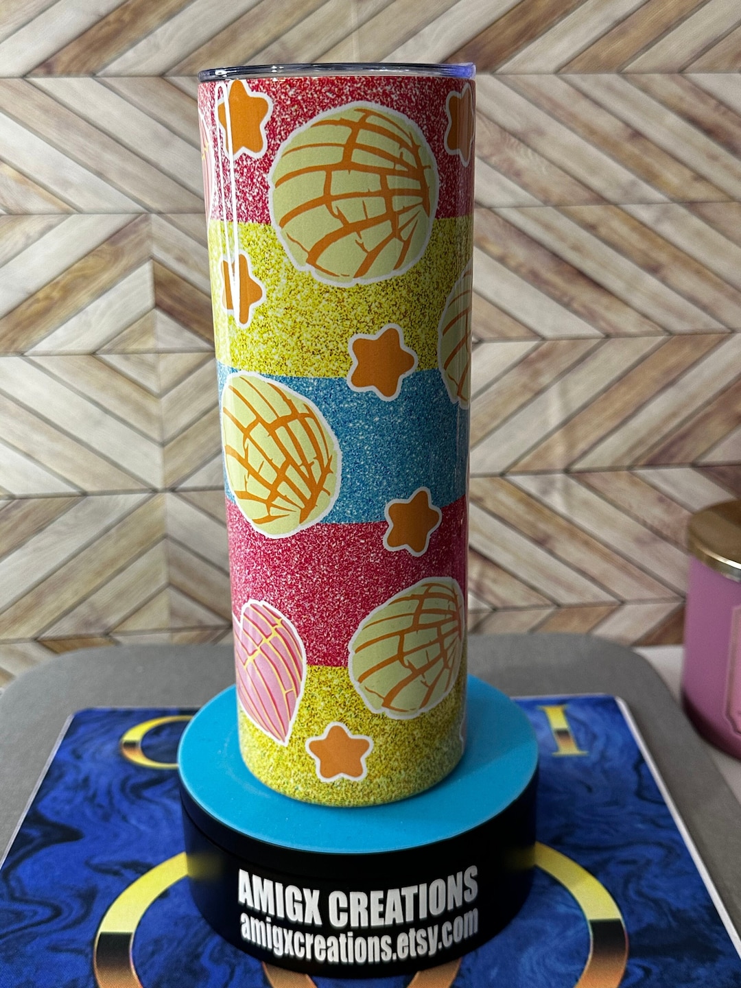 20oz Custom Tumbler, Conchas, Multi Color, Mexican Bread, Pan, Gift for ...