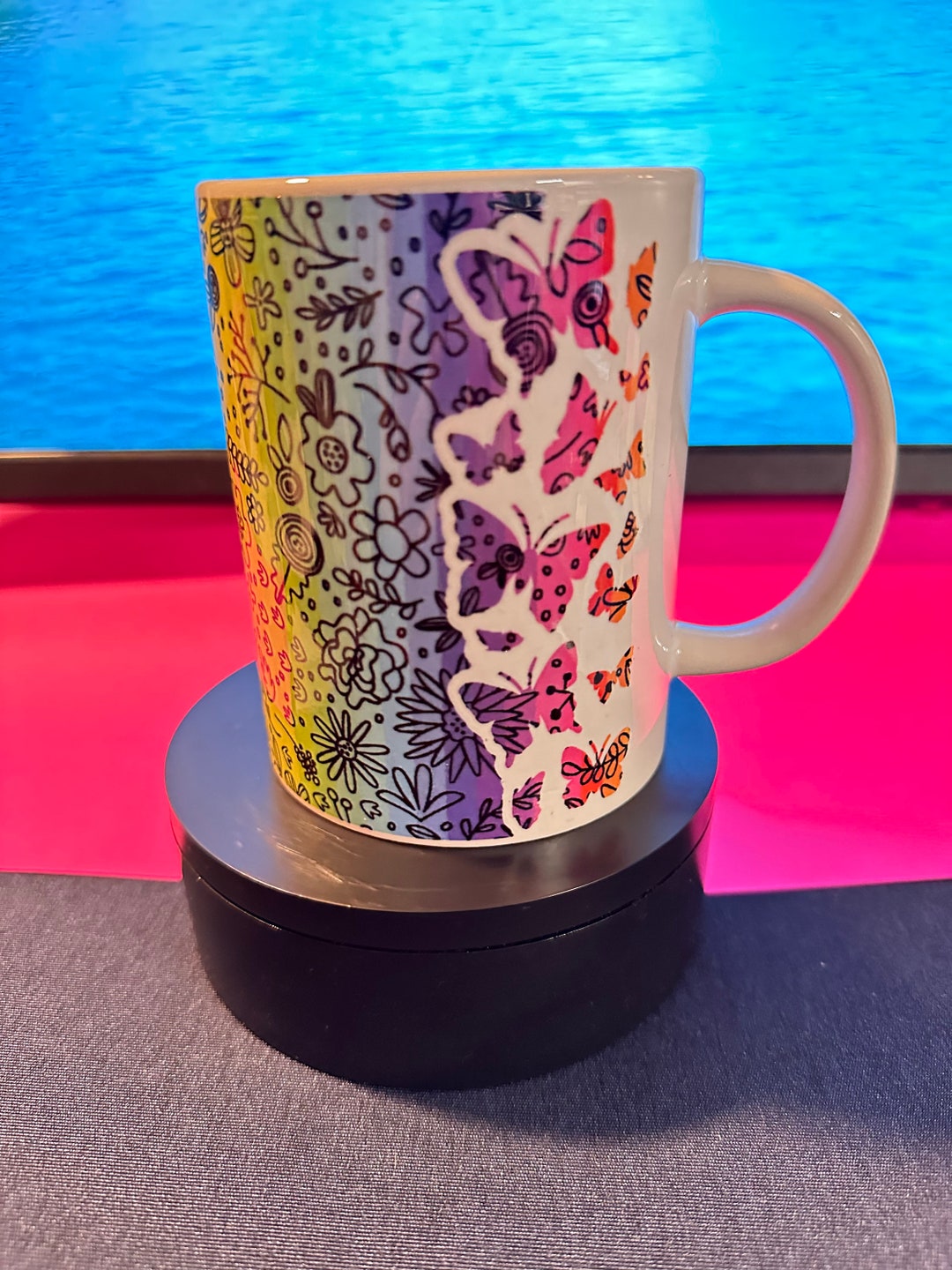 Beautiful Butterflies, Coffee Mug, 15 Oz, Colorful, Gift for Mom, Gift ...