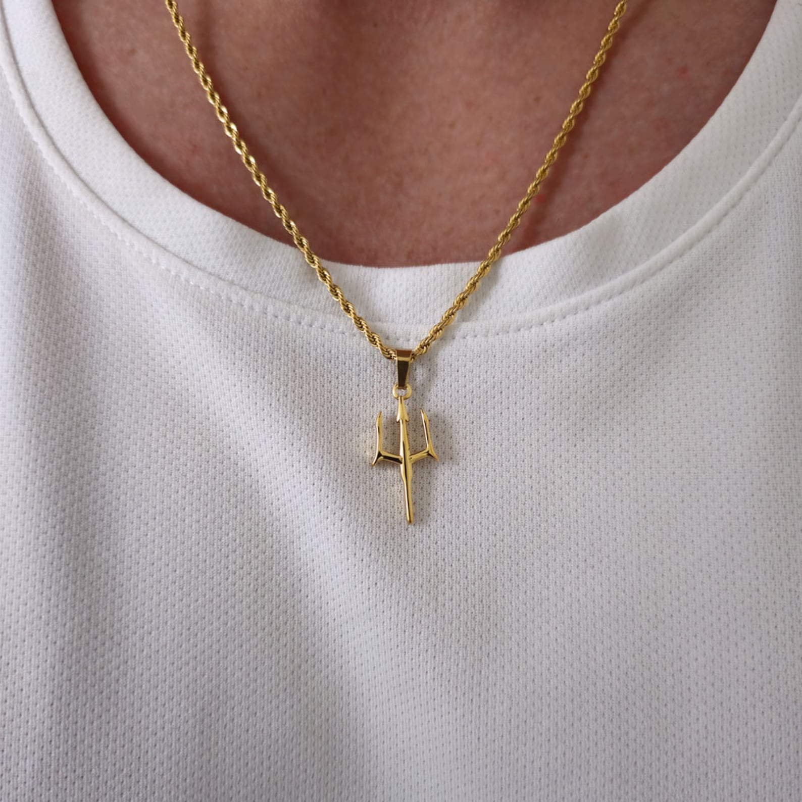 Poseidon the Greek God of Sea Trident Necklace, Trident Necklace, Greek ...