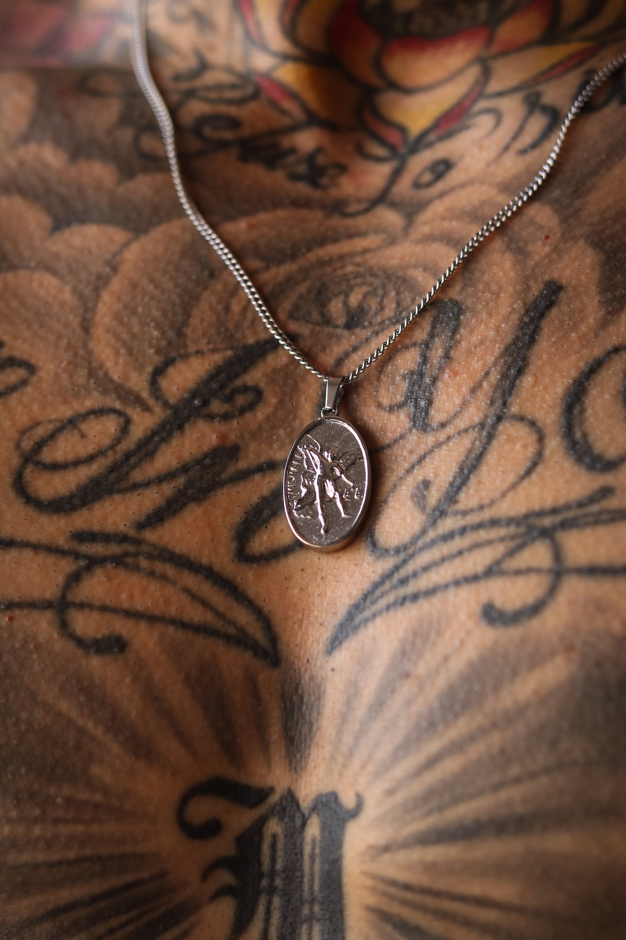 18k Gold St Michael Pendant Saint Michael, Medal Archangel Michael ...