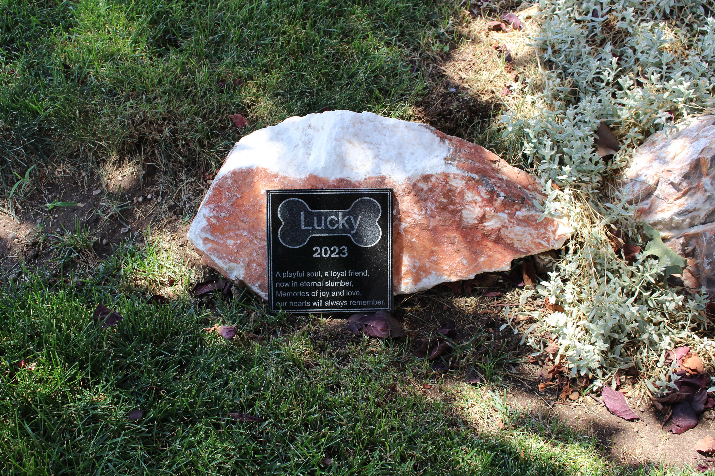 Forever Remembered: 6x6x.4 Custom Granite Dog Gravestone Puppy Memorial ...