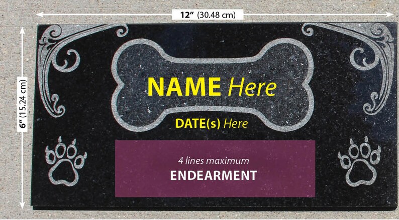 Forever Remembered: Custom Dog Gravestone • Puppy Headstone • Granite ...