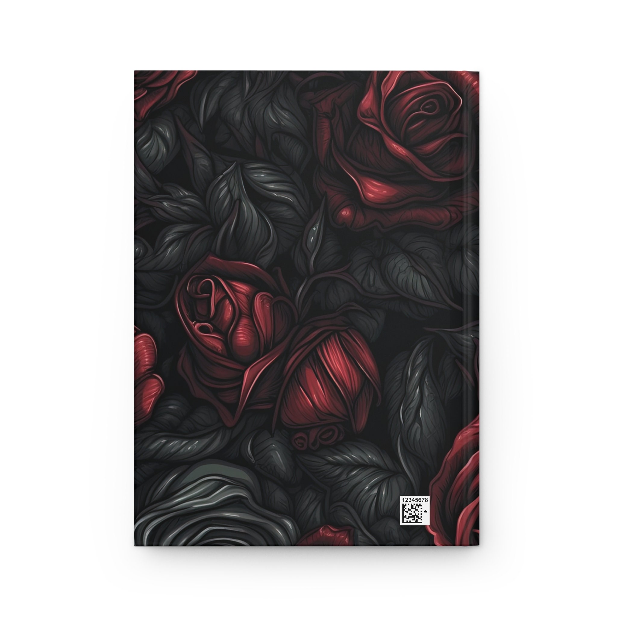 Gothic Dark Rose Grimoire, Spell Book Hardcover Journal, Black & Red ...