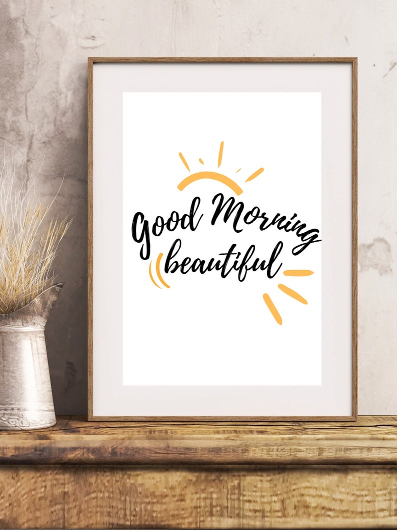 Good Morning Sunshine Digital Wall Art for Kitchen Dining - Etsy