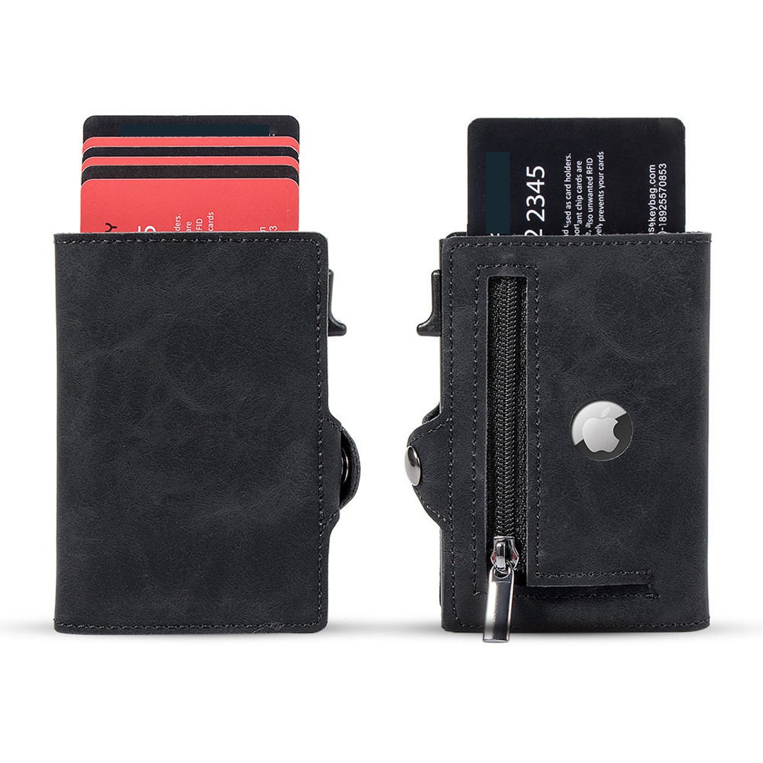 Card Case With RFID Protection and Coin Compartment Mini Wallet With ...