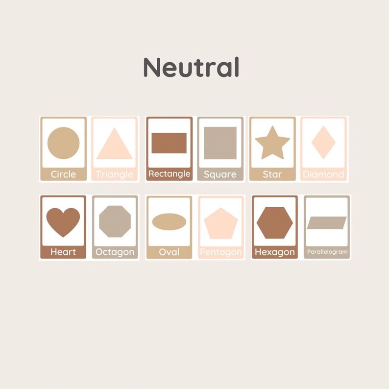 Shape Posters/flashcard Deck - Etsy