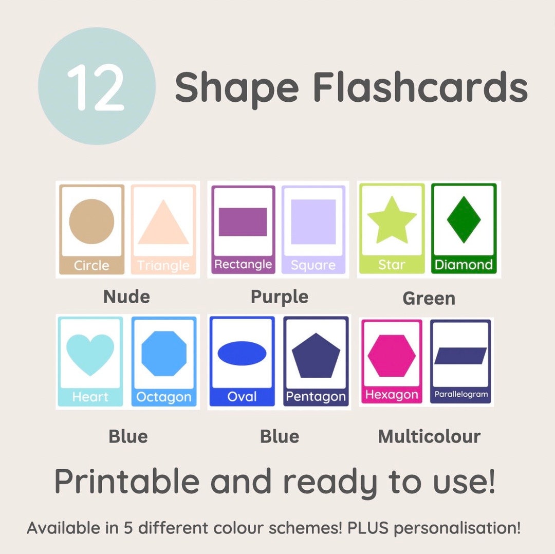 Shape Posters/flashcard Deck - Etsy