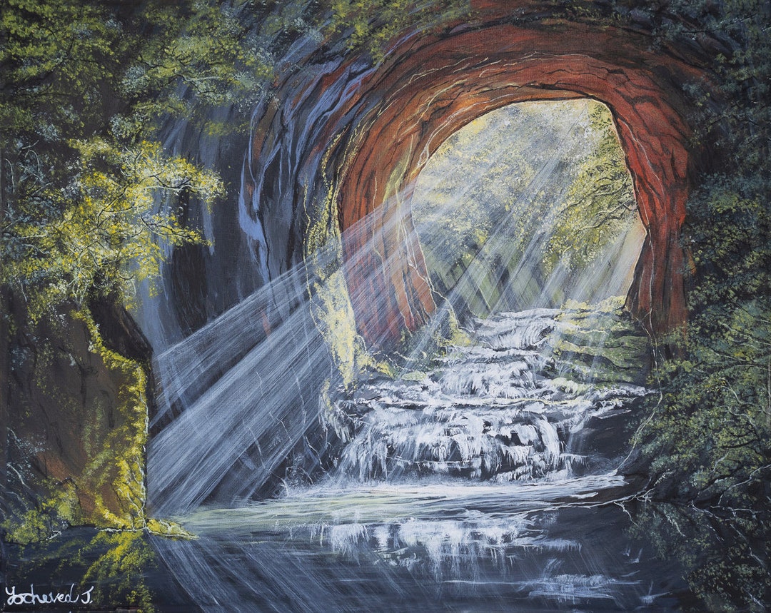 Serene Cave Painting - Etsy
