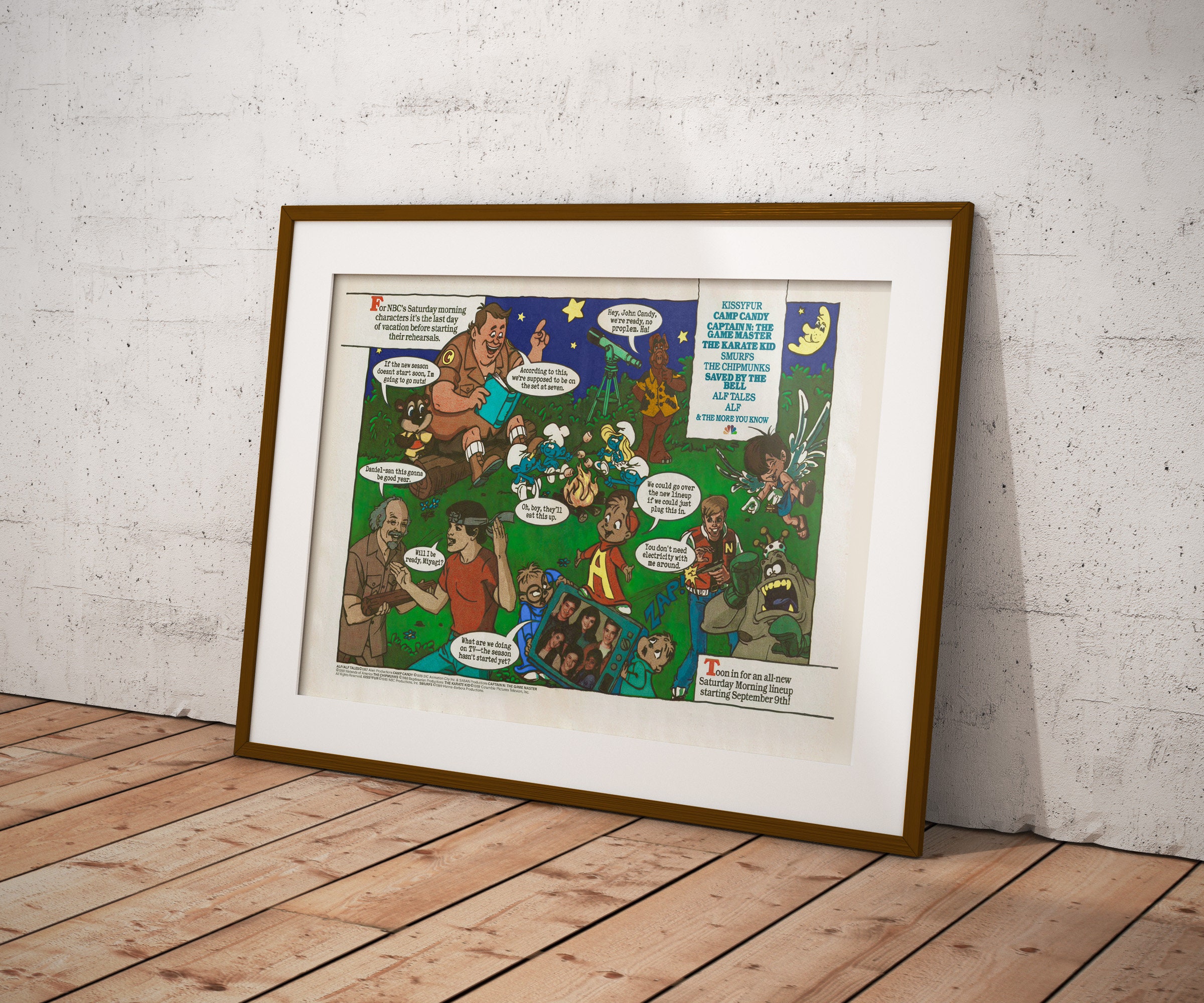 1989 NBC Saturday Morning Cartoon Poster digital Download - Etsy