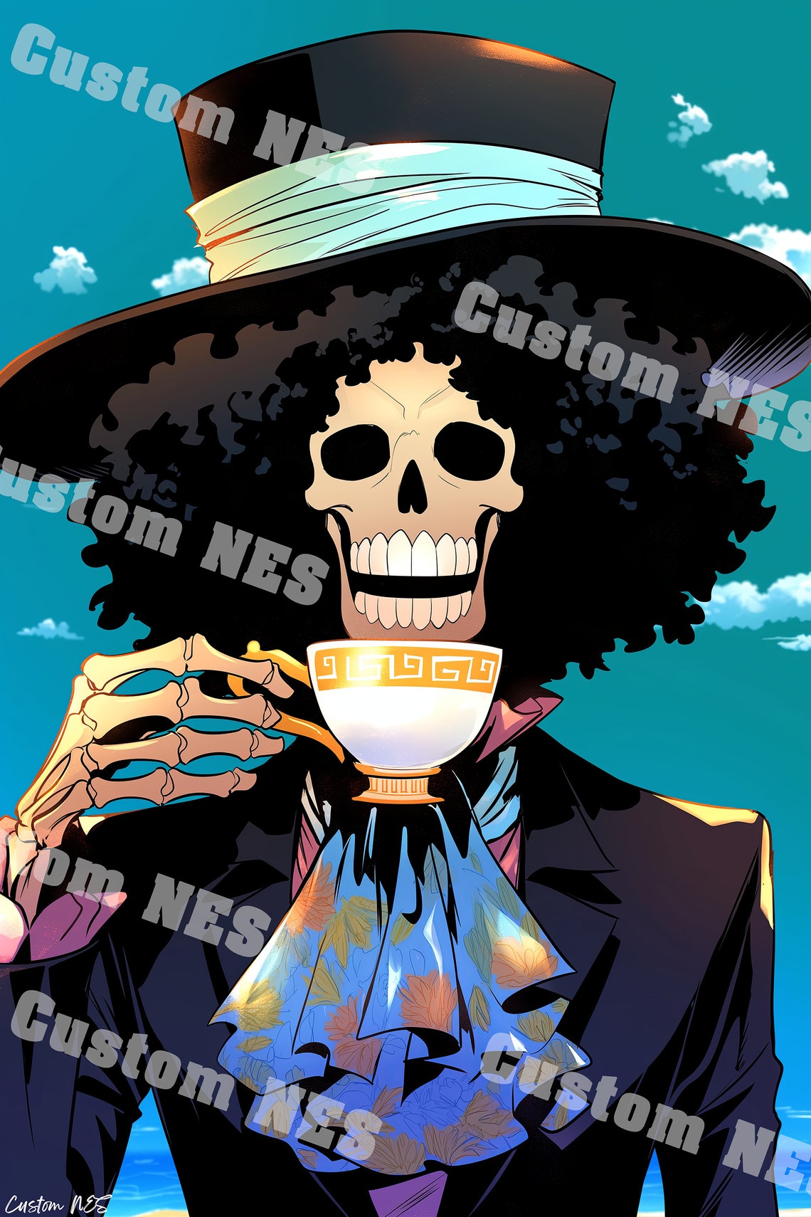 Elegant Sips: Brook's Tea Time One Piece Art Print - Etsy