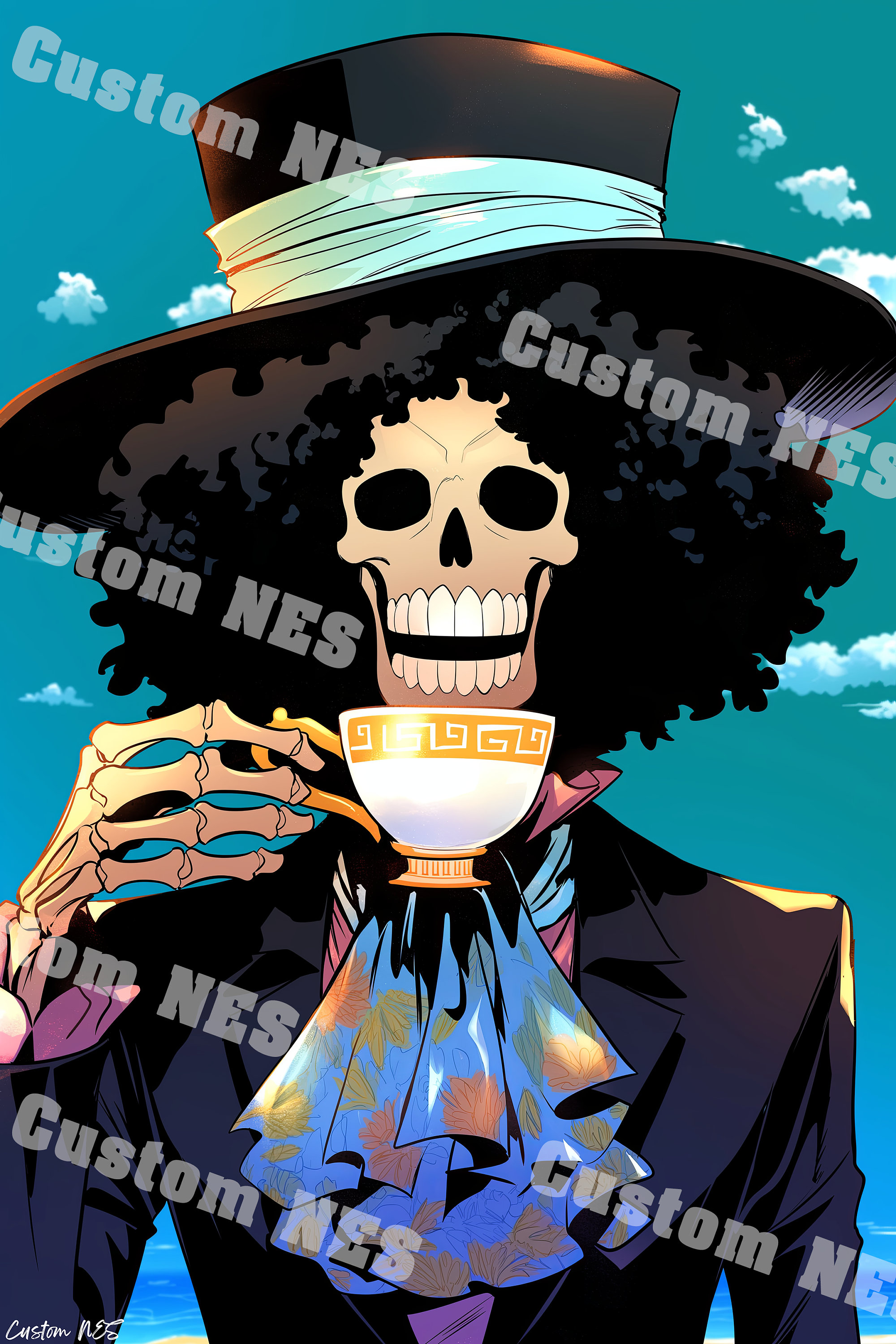 Elegant Sips: Brook's Tea Time One Piece Art Print - Etsy