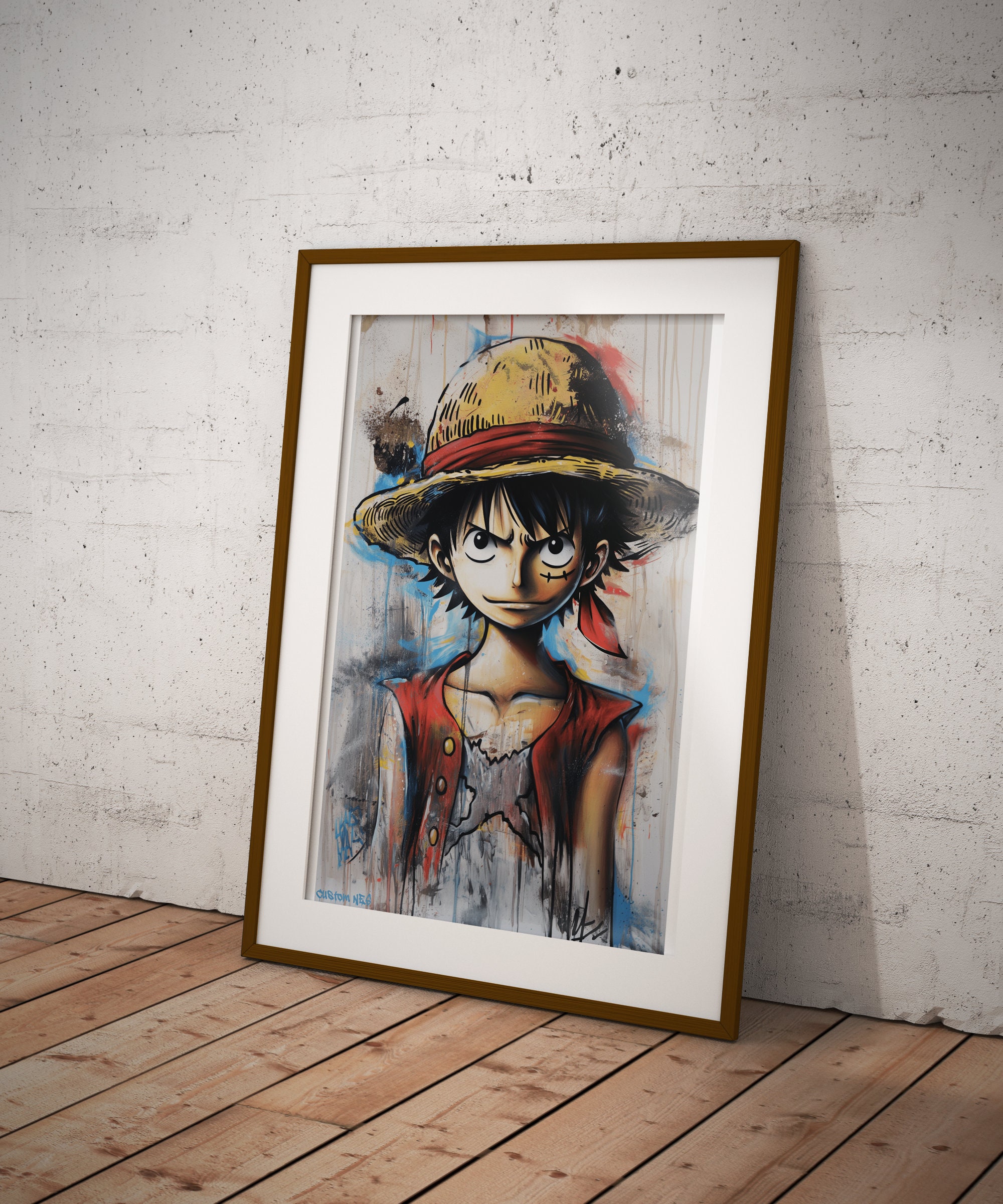 Luffy's Riot: Graffiti Tribute One Piece Art Print - Etsy