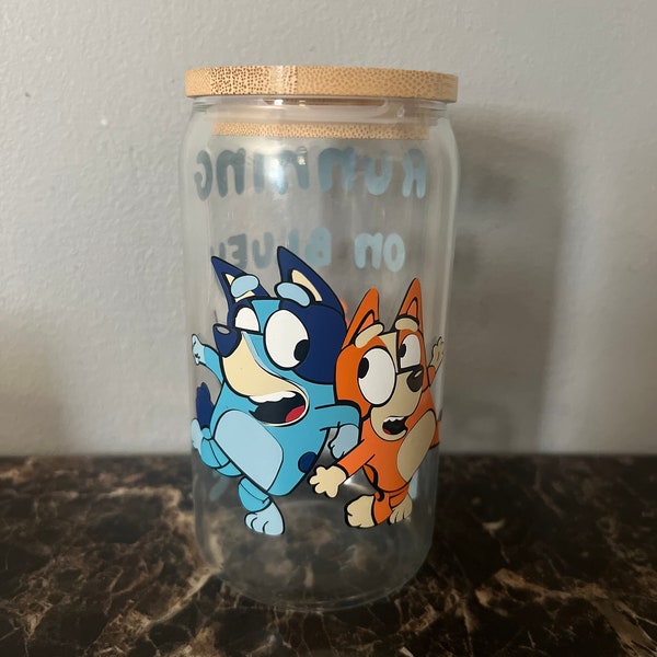 Bluey Glass Coffee Mug - Etsy