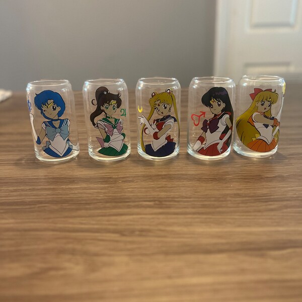 Sailor Moon Glass Cups Svg - Etsy
