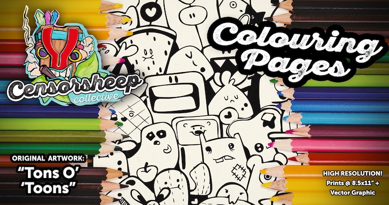 Tons 'O' Toons Coloring Page - Etsy