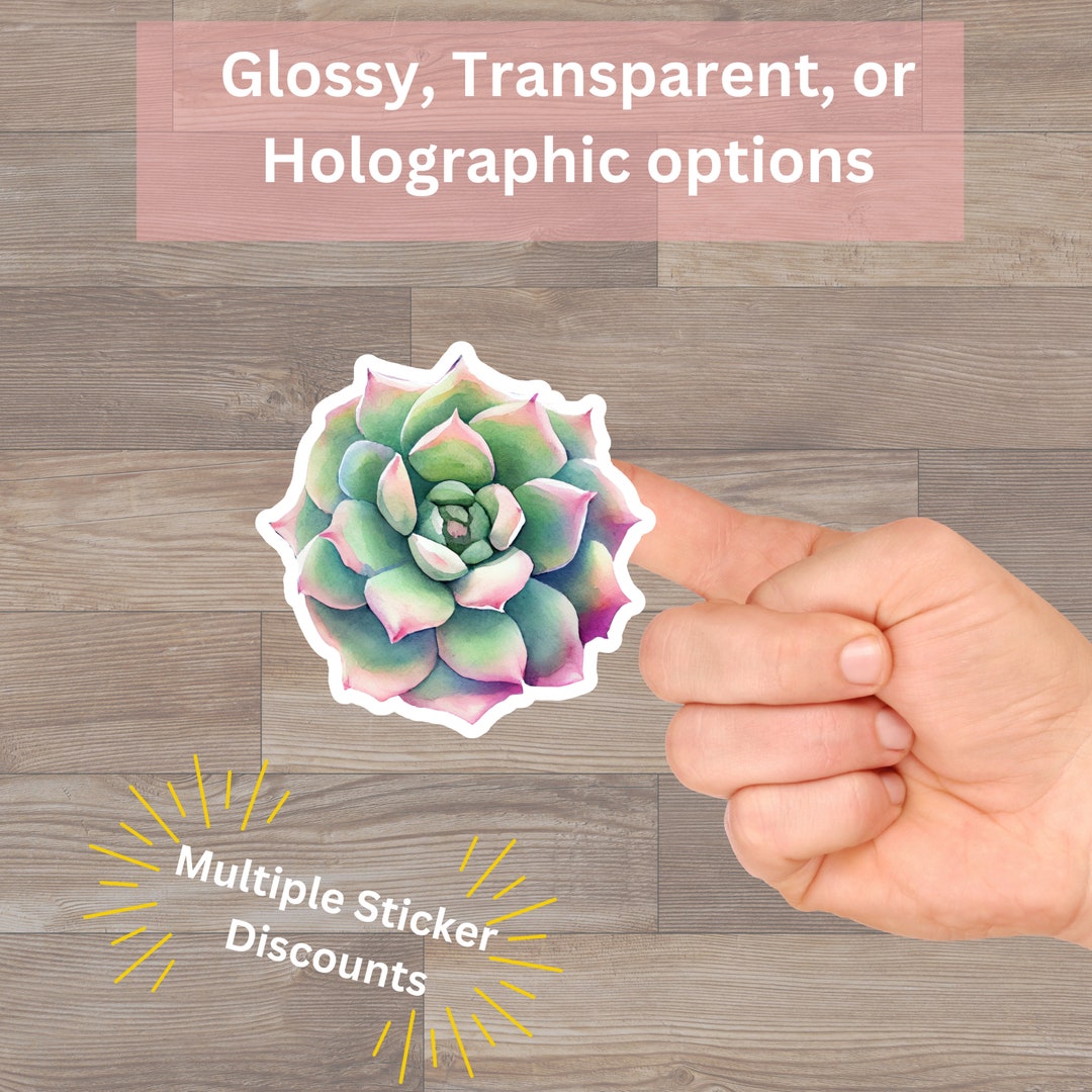 Plant Sticker. Transparent Sticker. Plant Mom. Plant Lover. Holographic ...