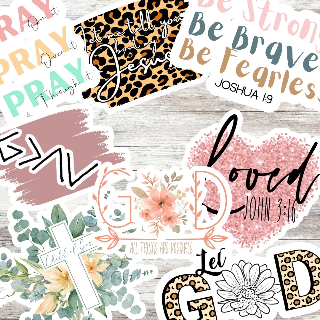 Sticker Pack of 8, Religious Sticker, Religious Stickers, Jesus ...