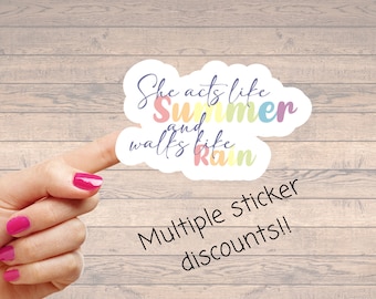 Custom Lyric Waterproof Sticker Folklore Iconic Font Taylor, E-reader ...