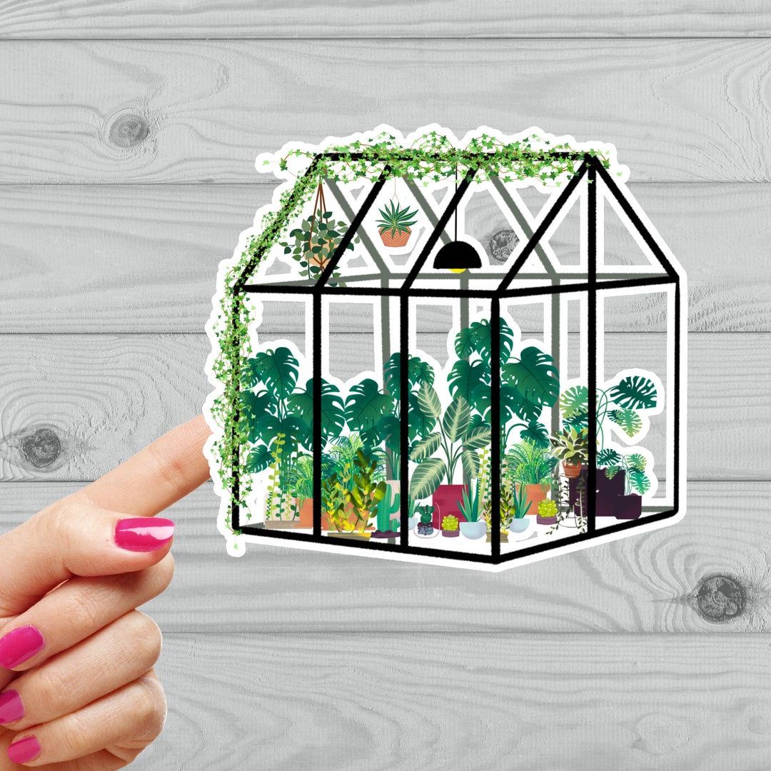 Greenhouse Sticker. Plant Sticker. Transparent Sticker. Plant Mom ...