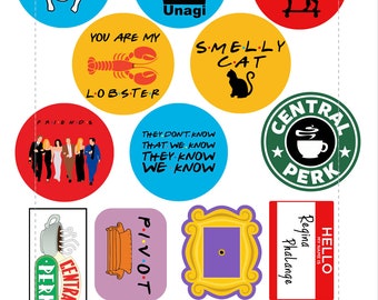 Friends Cupcakes Toppers, Friends TV Show Party Decoration, Friends ...
