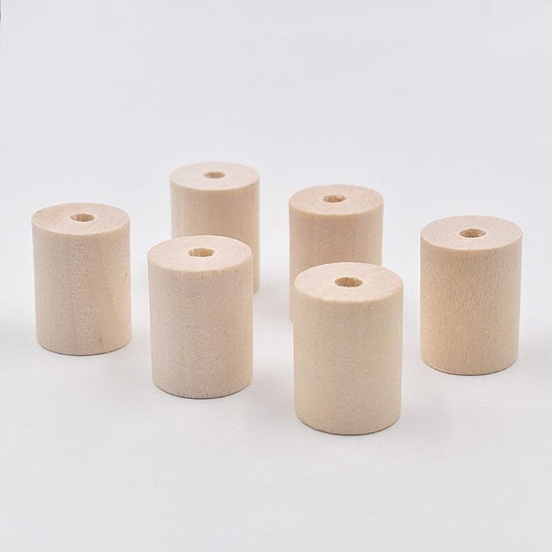 1/5pc 25/30/40mm Extra Large Solid Wood Tube Beads for Jewelry Making ...