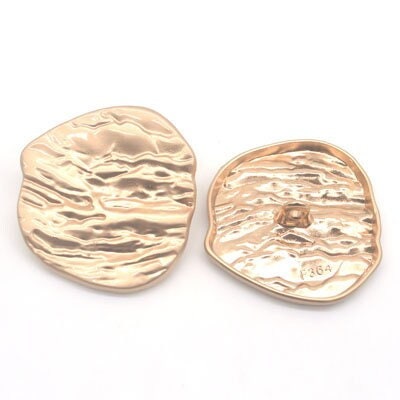 1pc 30mm Extra Large Shank Buttons Irregular Metallic Coat Buttons for ...