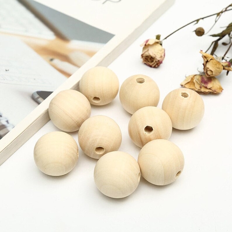 1/6pcs 50mm Extra Large Macrame Beads Large Hole 6mm, Giant Wooden Beads for Jewelry Making ...