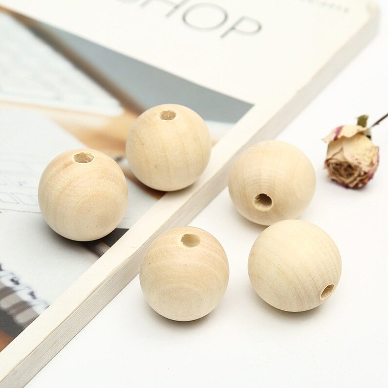 1/6pcs 50mm Extra Large Macrame Beads Large Hole 6mm, Giant Wooden Beads for Jewelry Making ...
