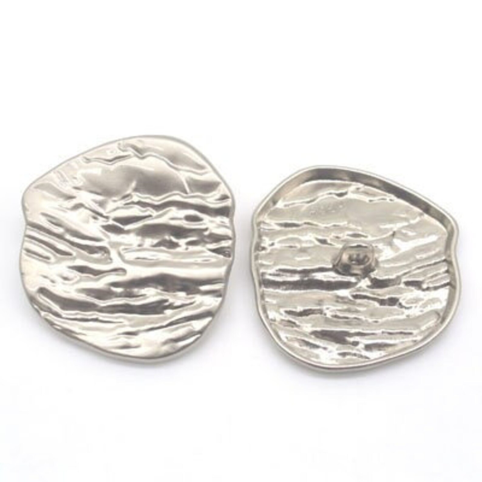 1pc 30mm Extra Large Shank Buttons Irregular Metallic Coat Buttons for ...