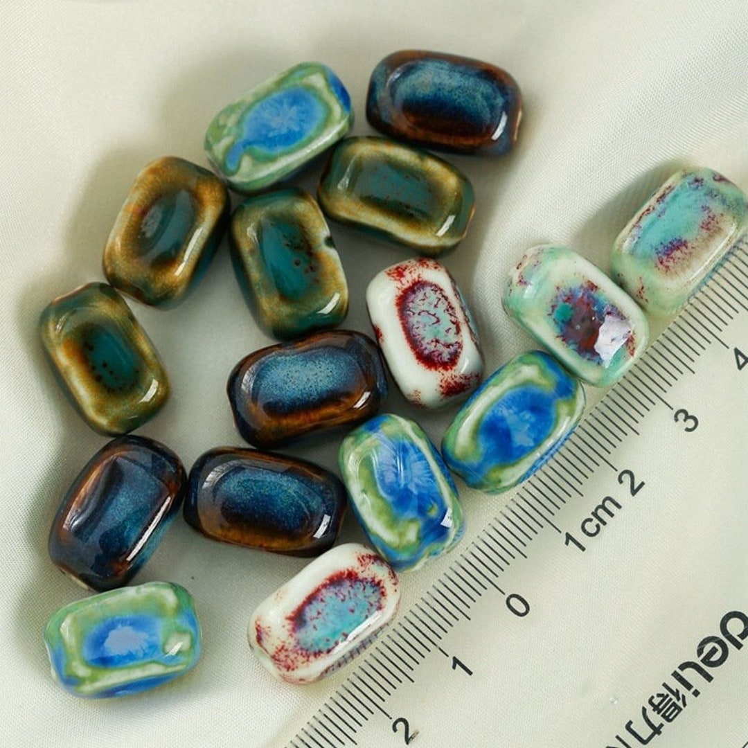 10pc 18x12mm Extra Large Ceramic Beads for Jewelry Making, Macrame ...