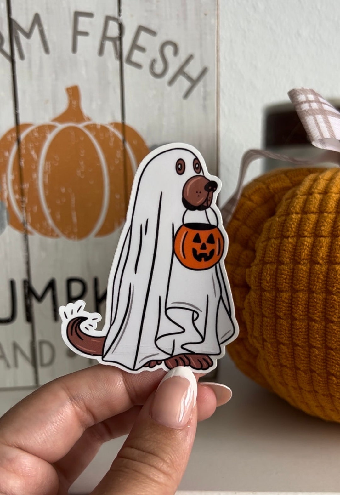 Ghost Dog Sticker - Etsy