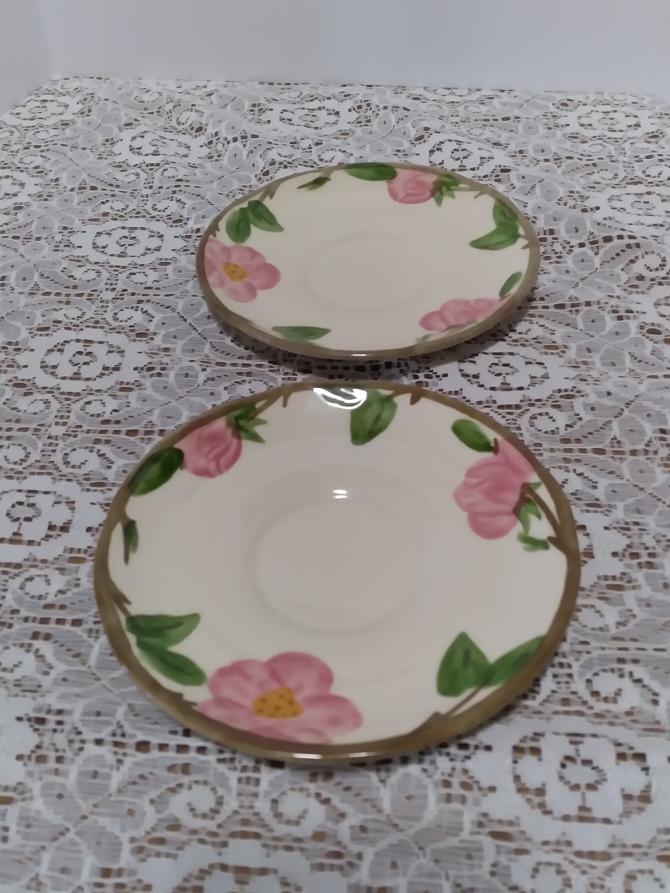 2- 5 3/4" 1995 Franciscan Tea Rose Design by Johnson Brothers English ...