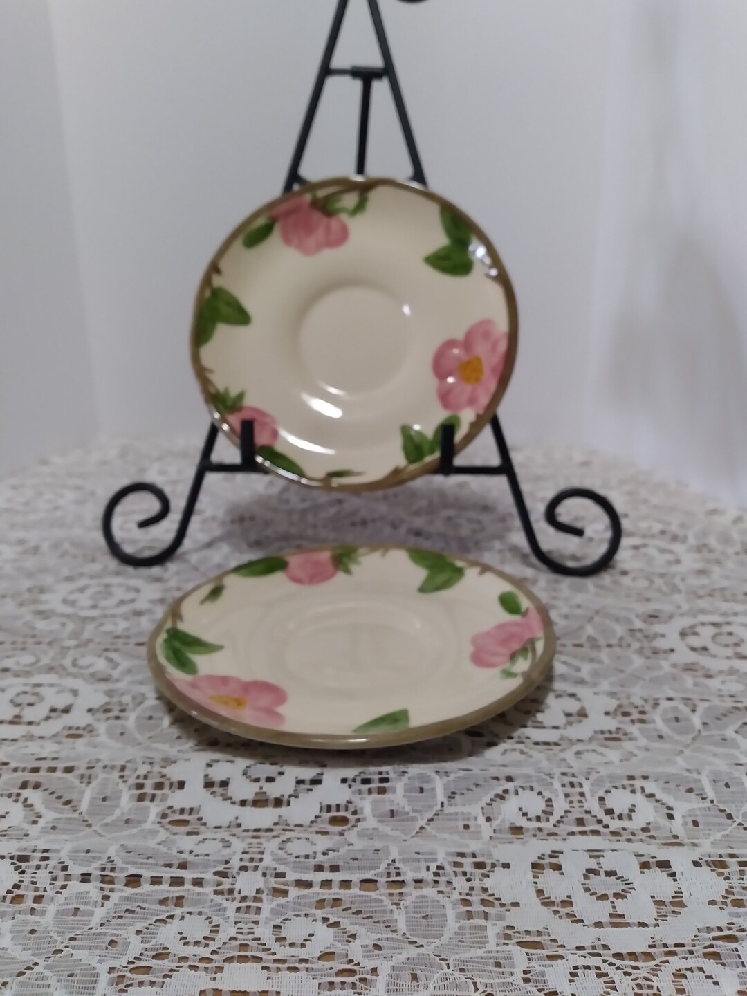 2- 5 3/4" 1995 Franciscan Tea Rose Design by Johnson Brothers English ...