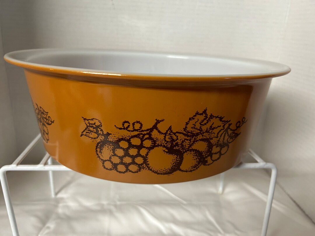 Vintage Pyrex Old Orchard No. 664 4 Quart Baking Dish. Big Bertha No ...