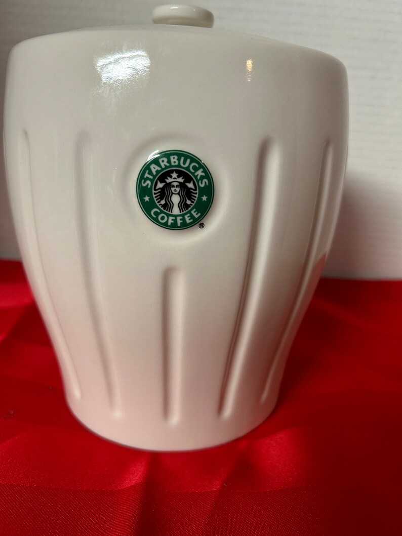 Starbucks Barista White Ribbed Coffee Canister 2003 - Etsy