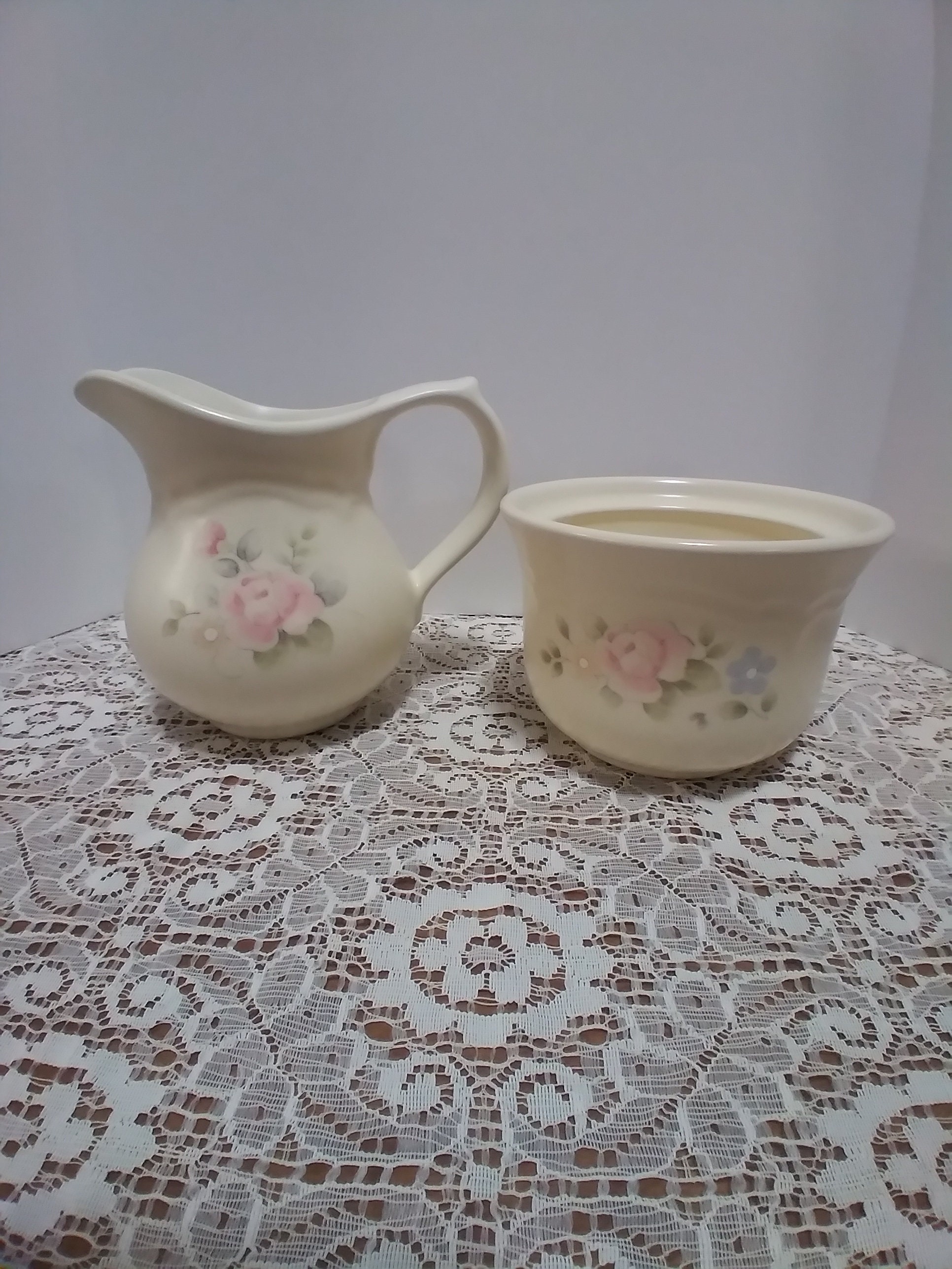 Vintage Tea Rose Stoneware Set by Pfaltzgraff - Etsy