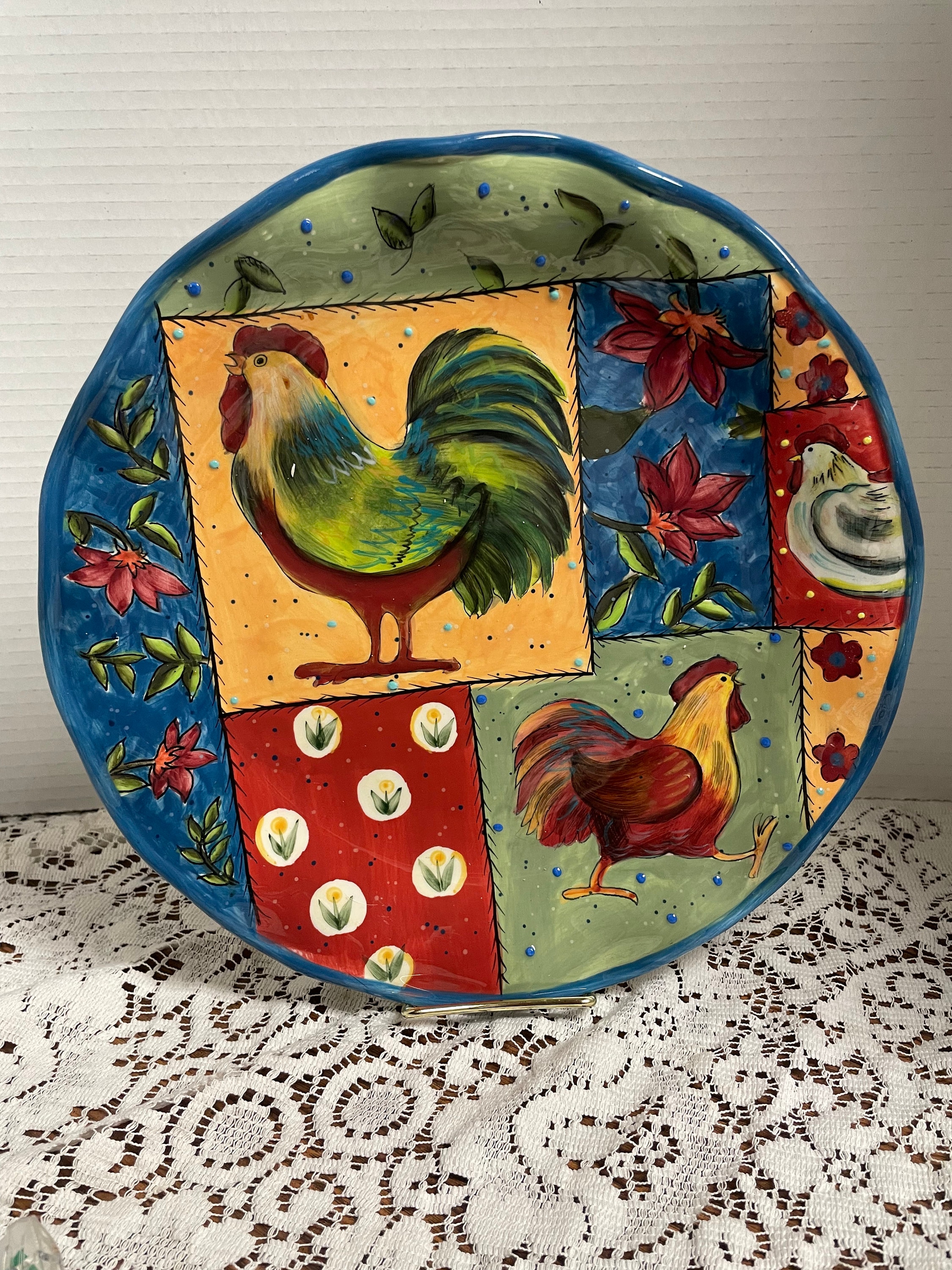Certified International Susan Winget Country Collage Rooster 11 Dinner ...
