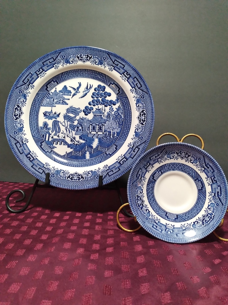 Vintage Churchill Blue Willow Made in Staffordshire, England 10 1/4 ...