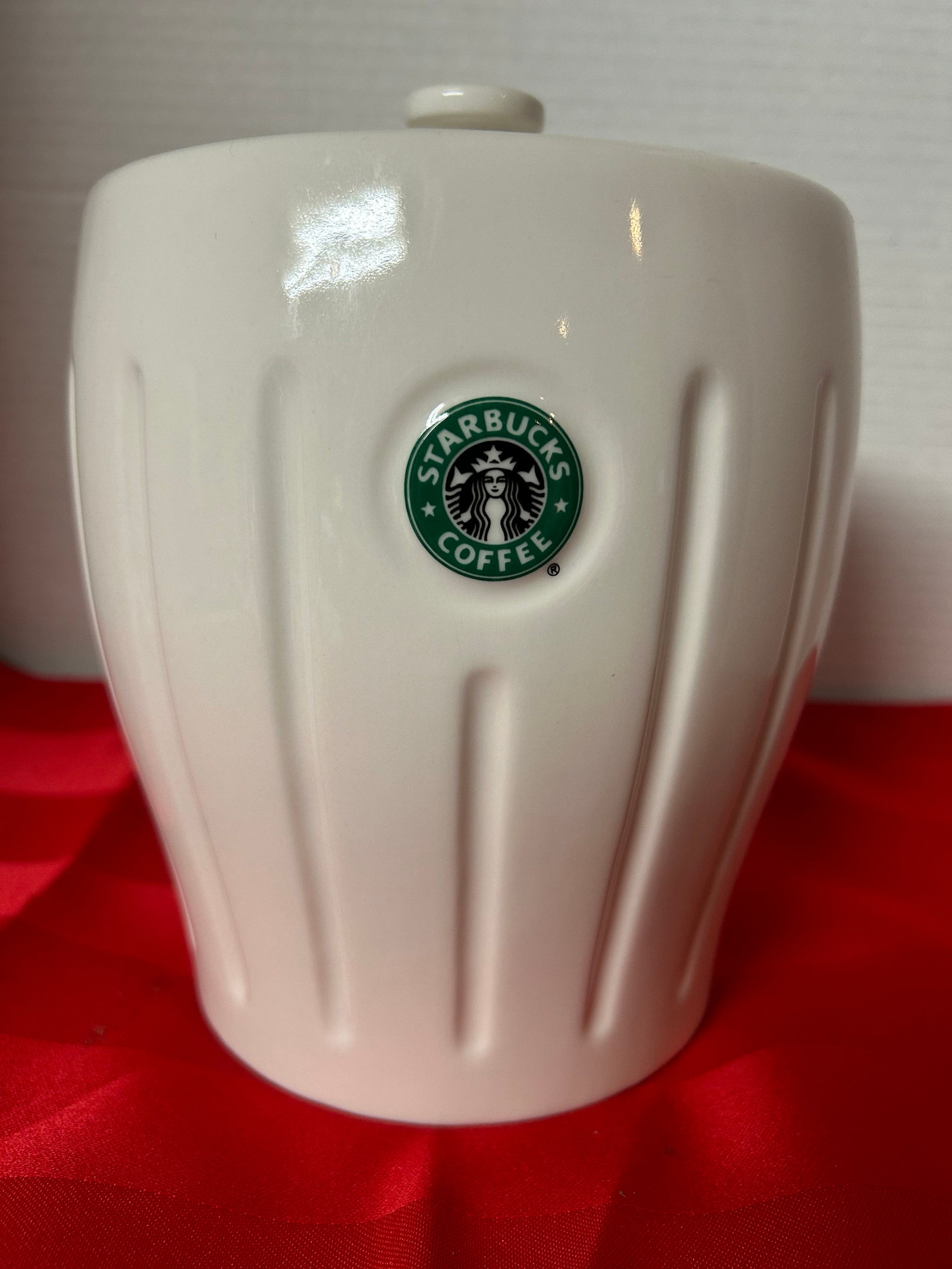 Starbucks Barista White Ribbed Coffee Canister 2003 - Etsy