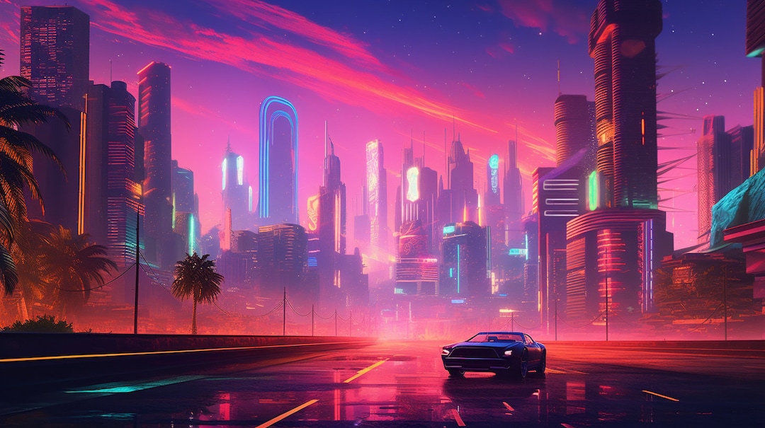 Desktop Wallpaper | Desktop Background | Cyberpunk | City | Car ...