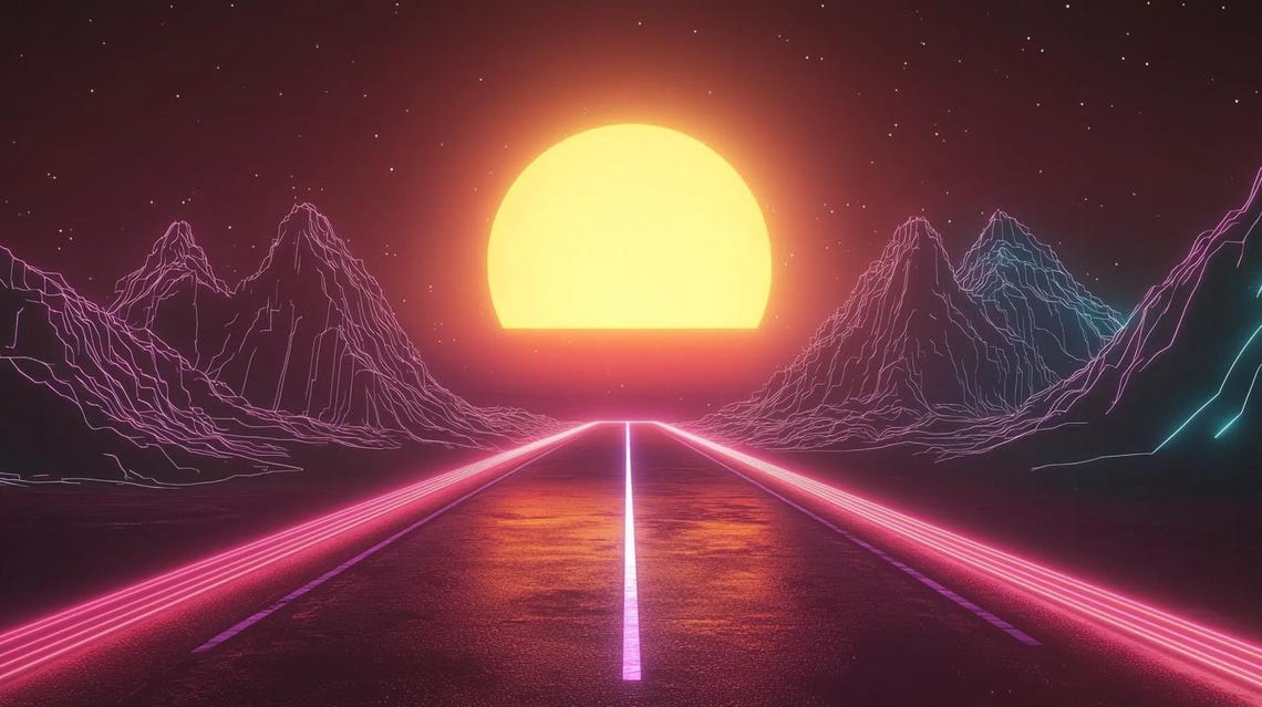 Desktop Wallpaper | Desktop Background | Synthwave | Retro | Lofi ...