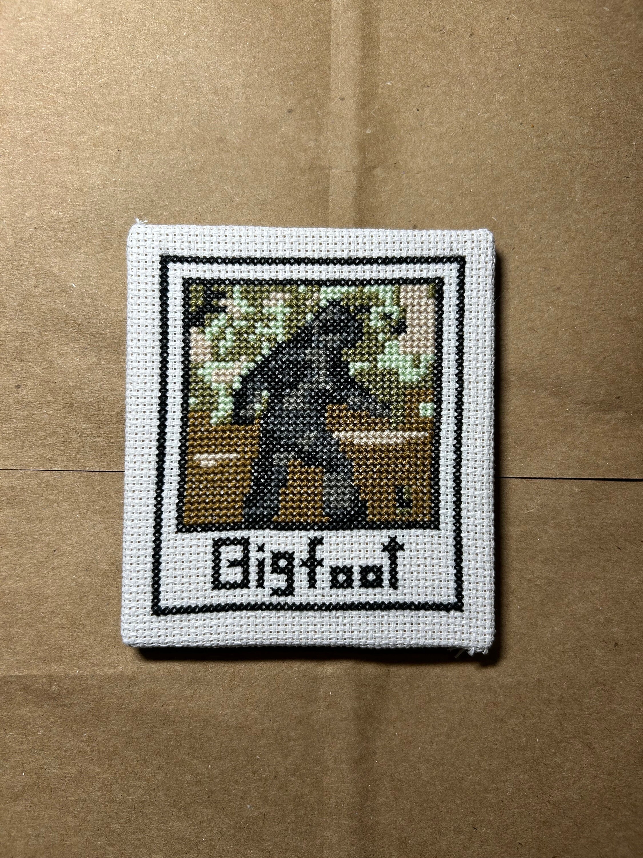 Bigfoot Polaroid Cross Stitch Pattern: Cryptid Legend (digital Download ...