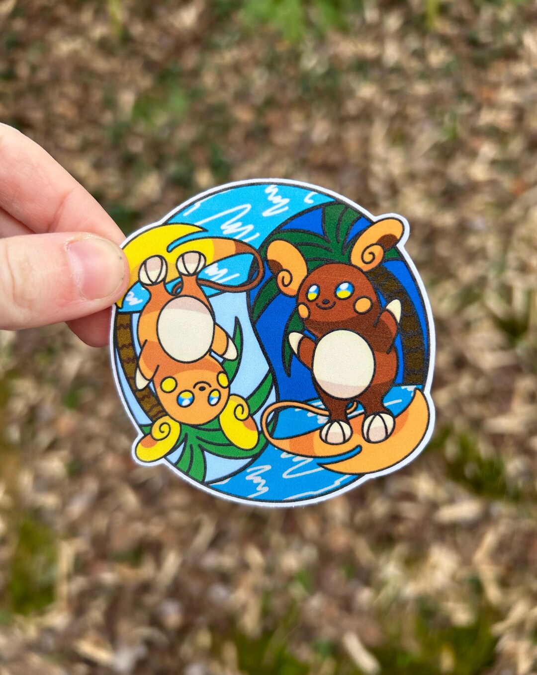 Alolan Raichu Pikachu Sticker Pokemon Sticker Laptop Sticker Water ...