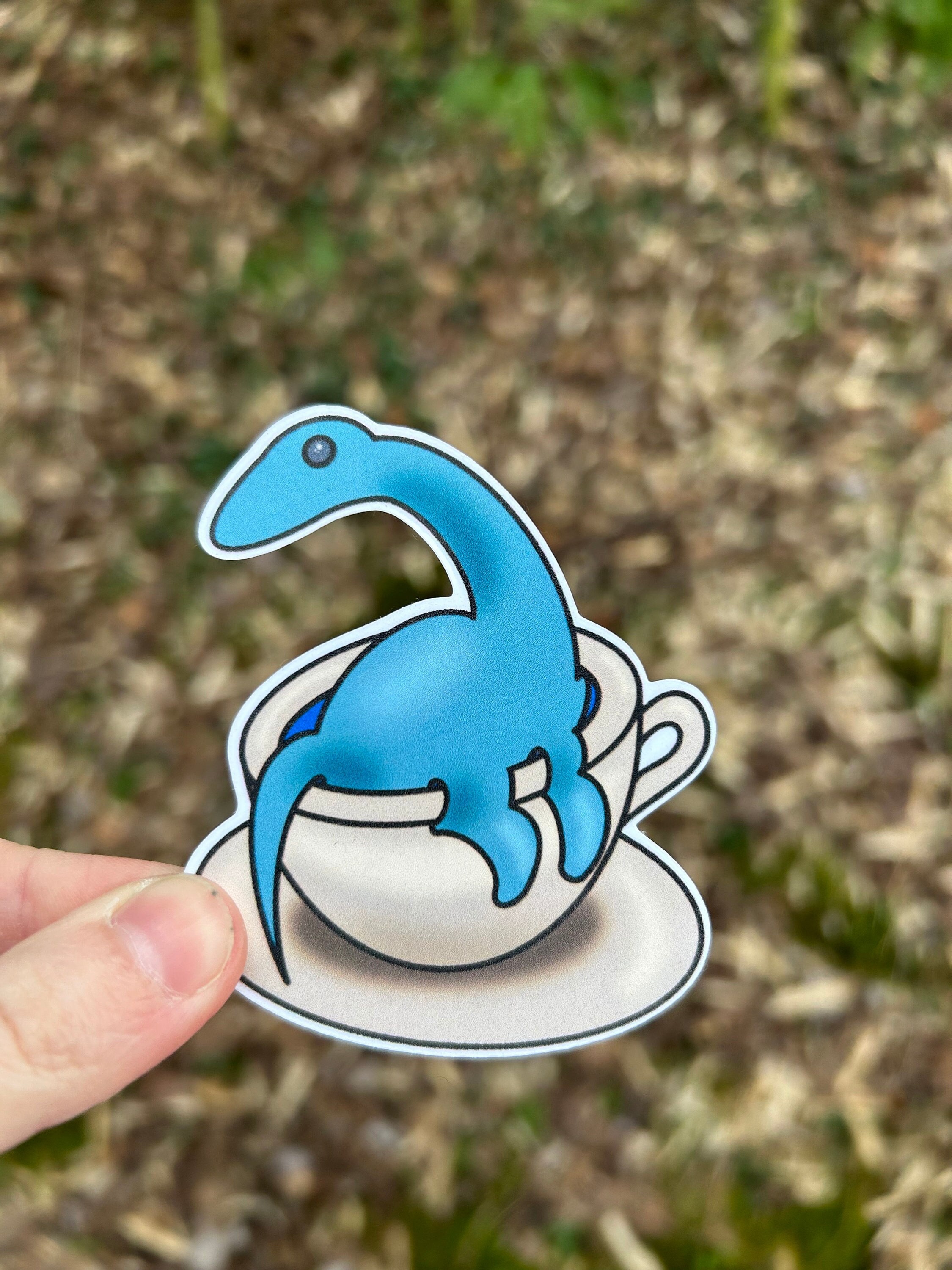 Ness-tea Sticker Loch Ness Monster Artwork Cryptid Artwork Cult Monster ...