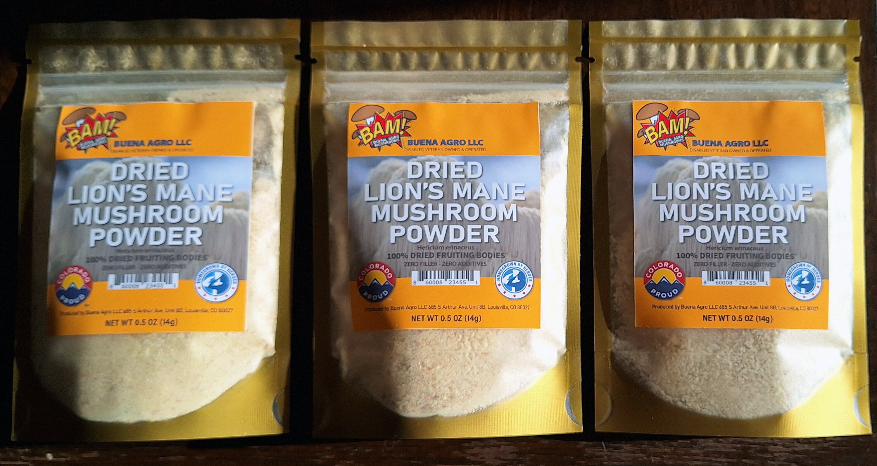 Premium Half Ounce (14g) Slow-dried 100% Lions Mane Powdered Fruiting ...