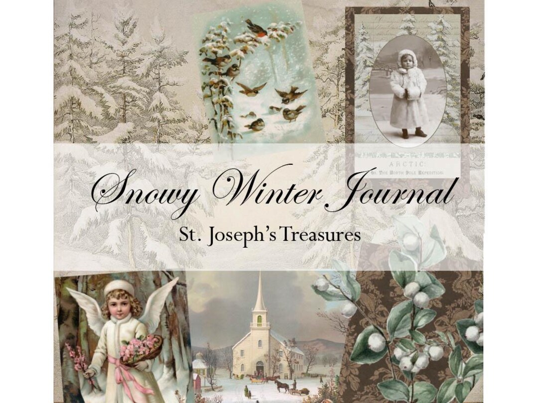 Snowy Winter Junk Journal Printable, Digital Download, Vintage Photos ...