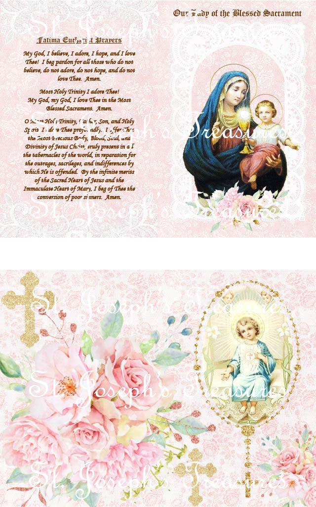 First Holy Communion Keepsake Prayer Journal, Sacrament Journal, Junk ...